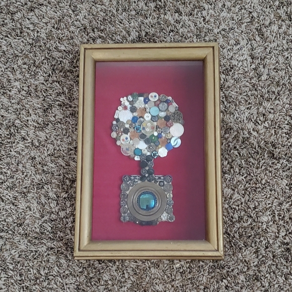 Accents | Vintage 198 Handmade Button Tree Framed Shadow Box | Poshmark